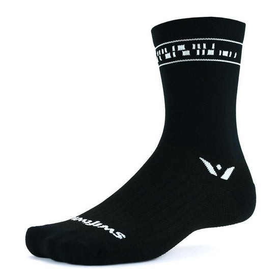 Swiftwick Vision Six Code Sock - Black White – Planet Cyclery